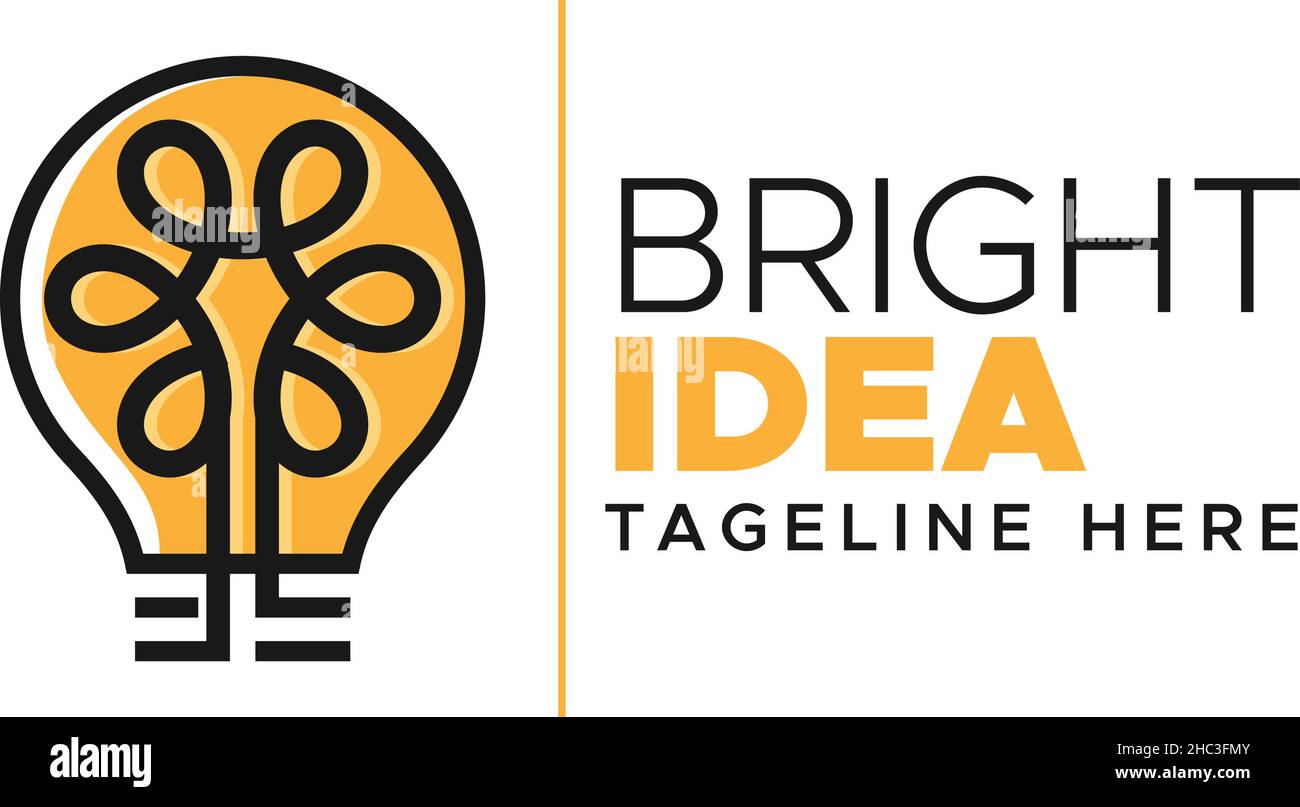 Modern design BRIGHT IDEA brain smart logo design Stock Vector Image ...