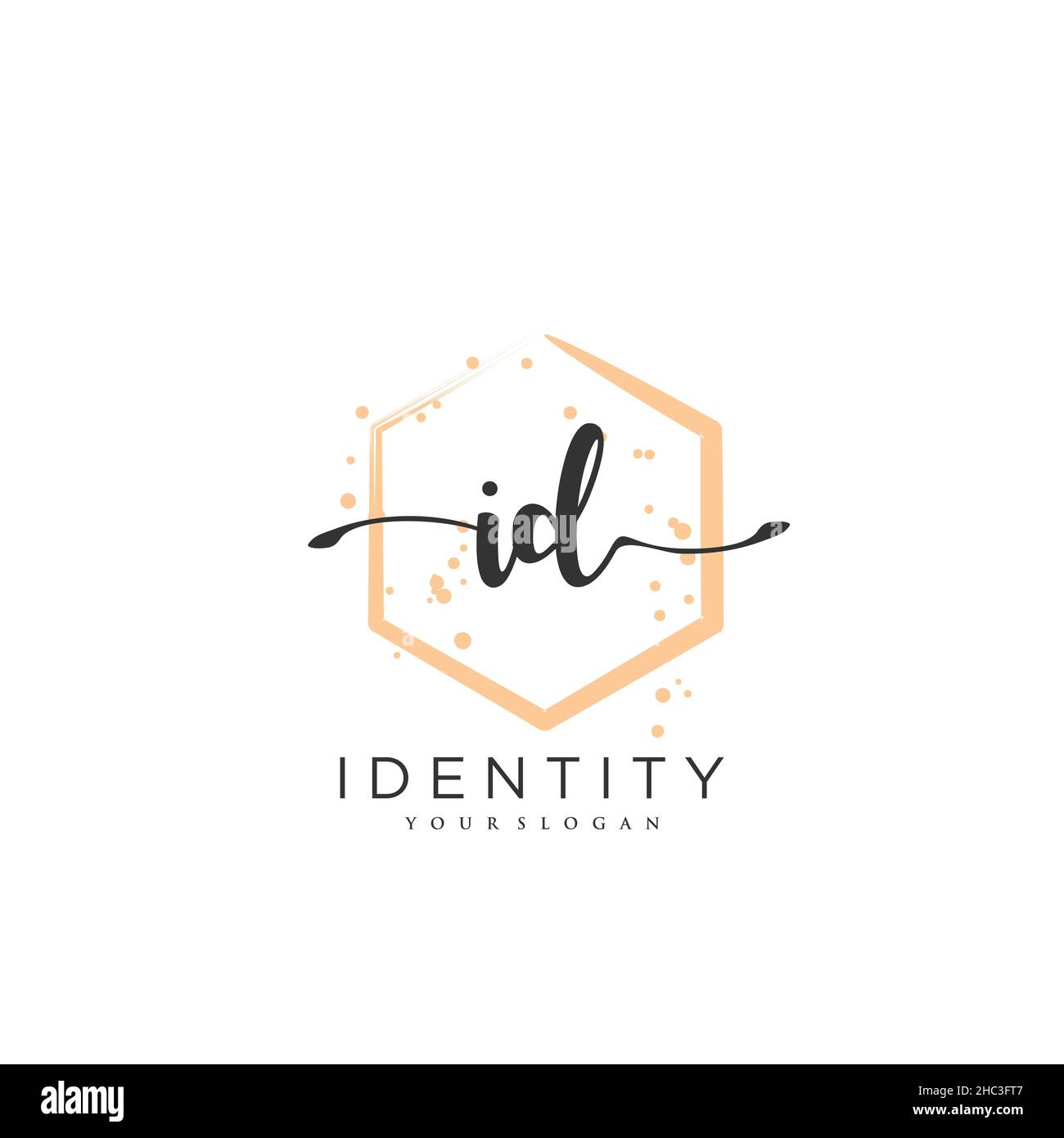 ID Handwriting logo vector art of initial signature, wedding, fashion ...