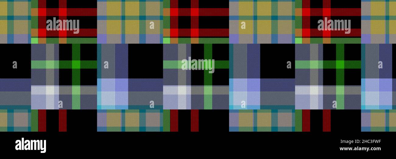 Classic winter tartan plaid seamless edging border. Modern gingham ...