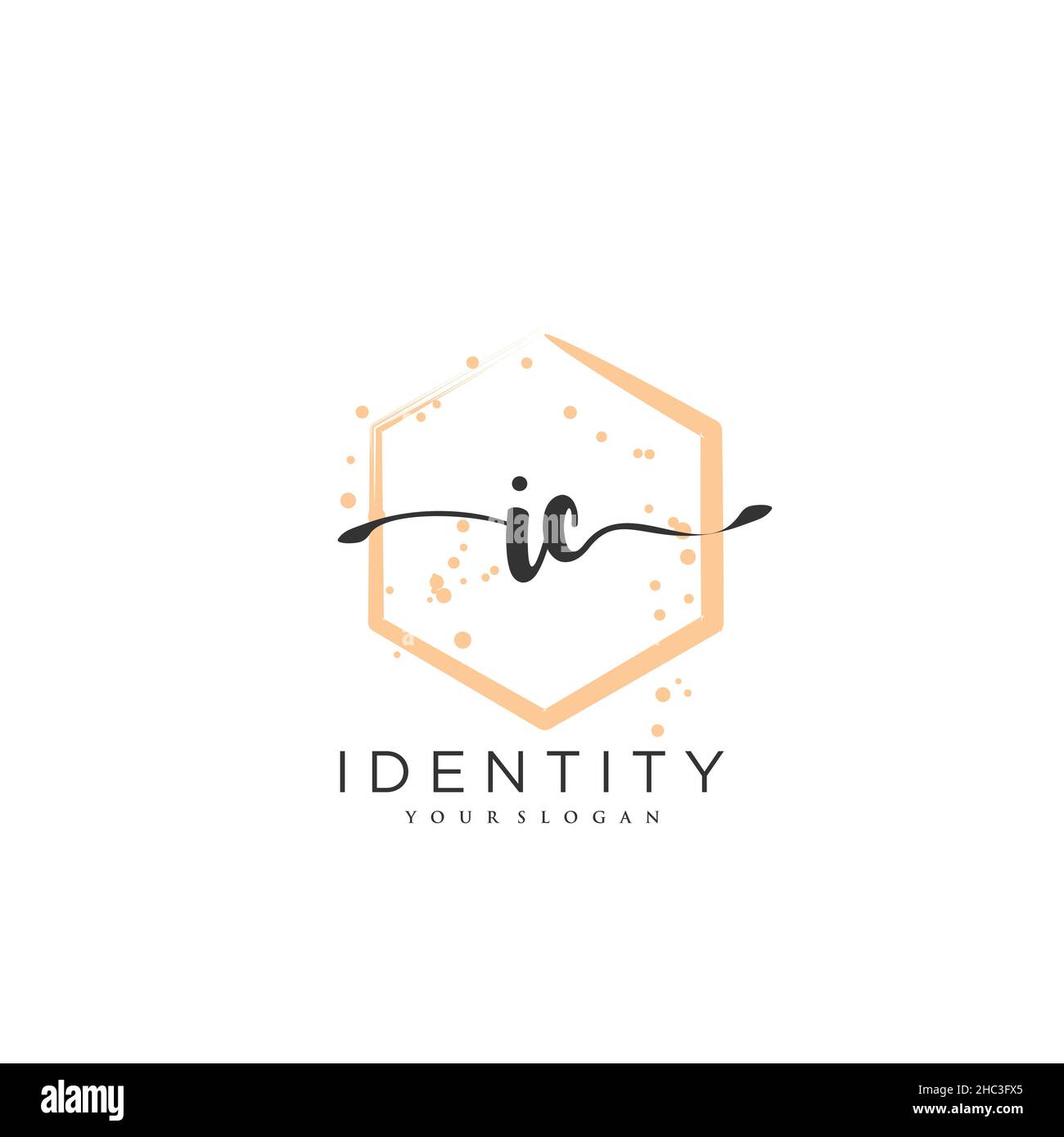 IC Handwriting logo vector art of initial signature, wedding, fashion ...