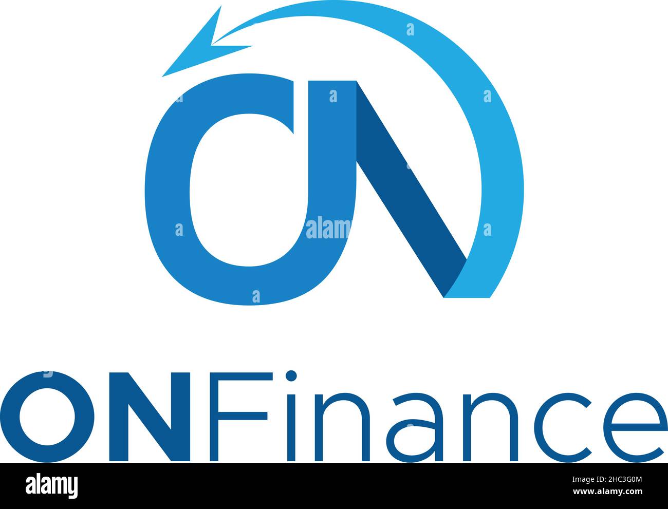 Modern initial ON ON FINANCE account logo design Stock Vector Image ...