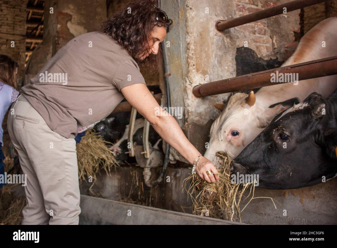 Man woman hay barn hi-res stock photography and images - Alamy