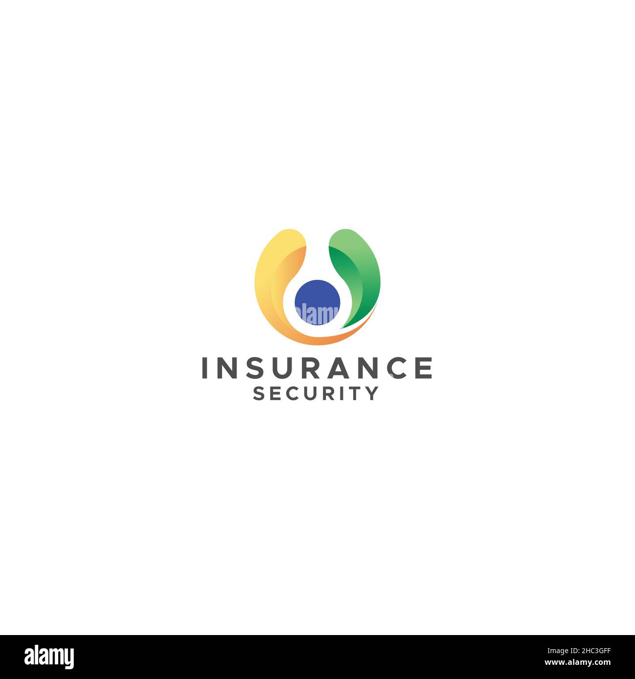Modern flat colorful INSURANCE protect logo design Stock Vector Image ...