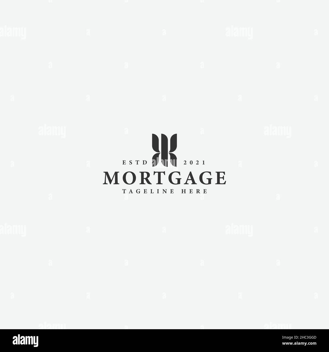 Modern design MORTGAGE pawning stake logo design Stock Vector Image ...