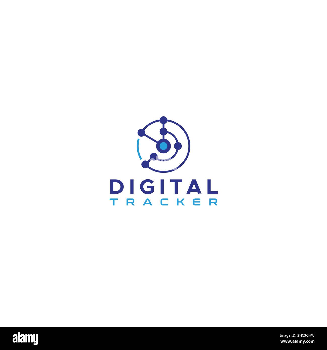 Modern colorful DIGITAL TRACKER tech logo design Stock Vector Image ...