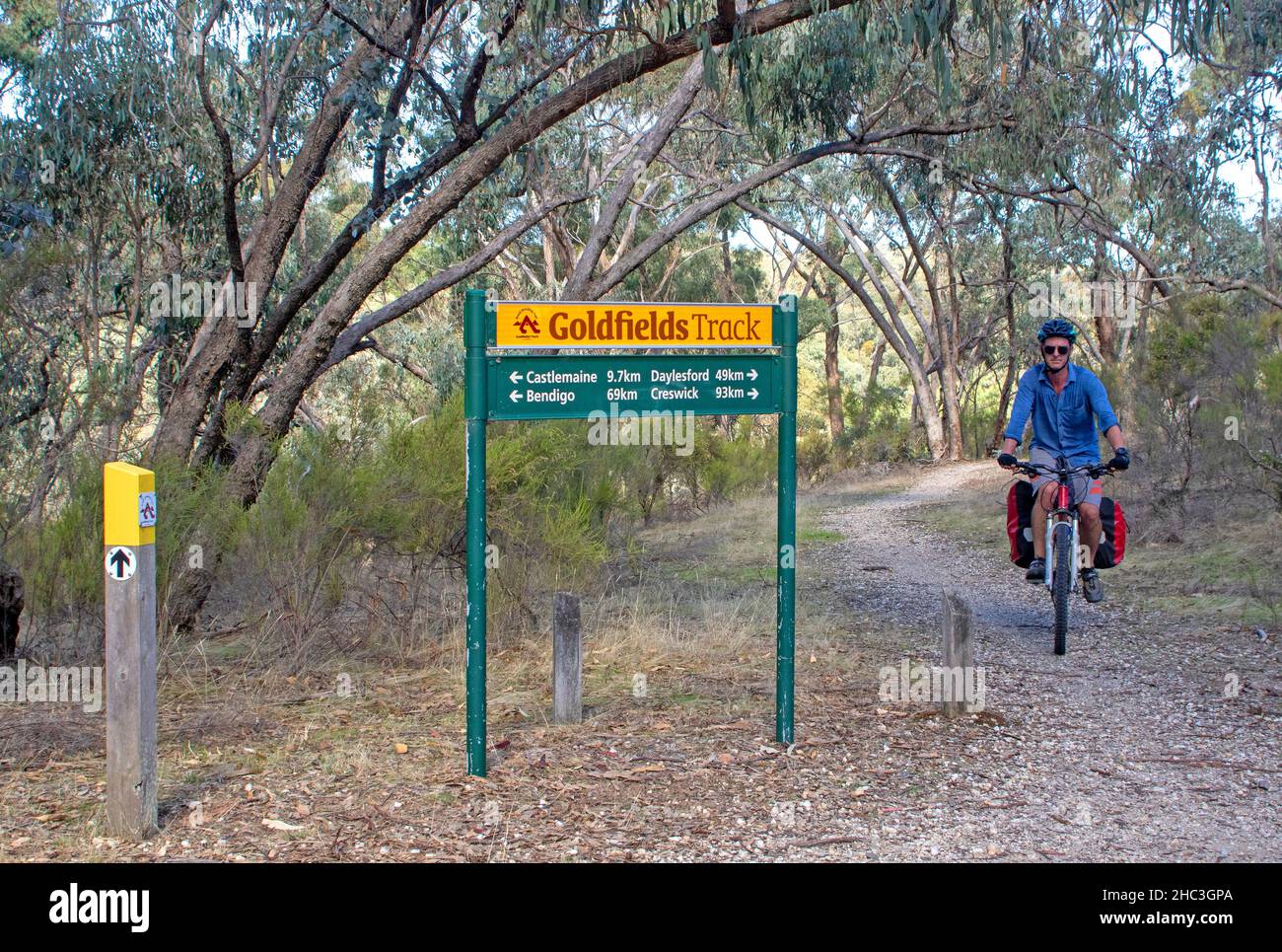Cycling on the Goldfields Track Stock Photo - Alamy
