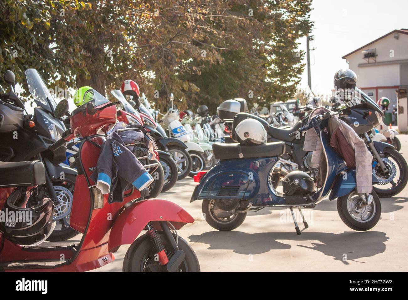 Vespa at scooter rally hi-res stock photography and images - Alamy