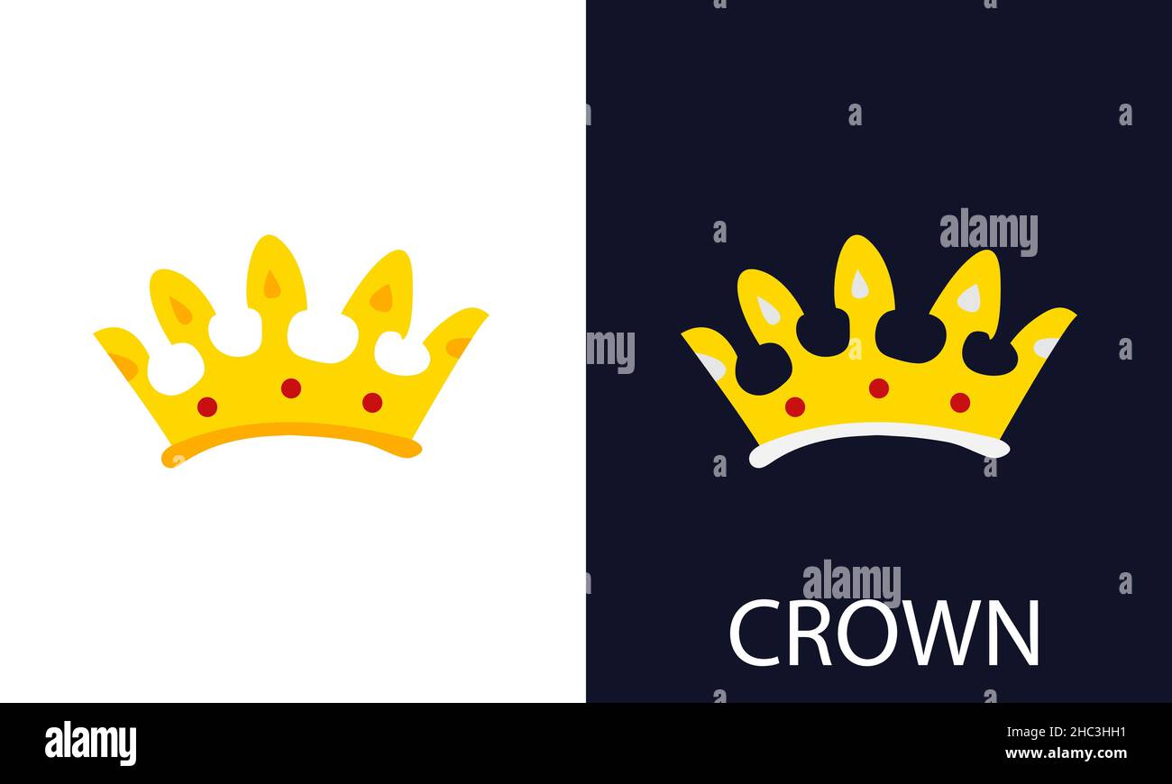 The golden crown. A symbol of power. For dark and light backgrounds ...