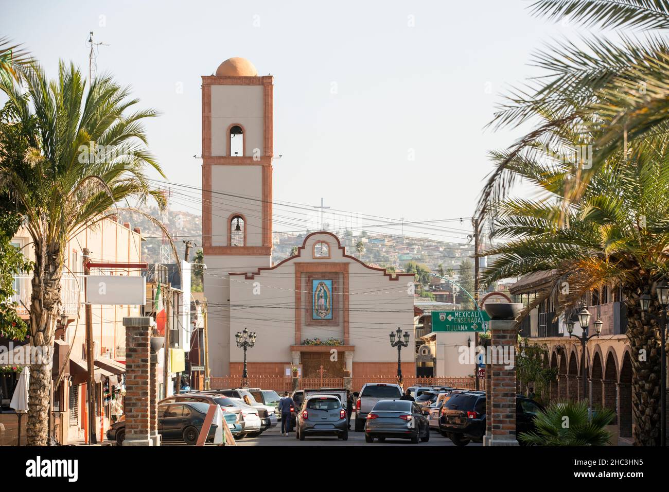 Late afternoon view of the city of Tecate, Baja, Mexico Stock Photo - Alamy