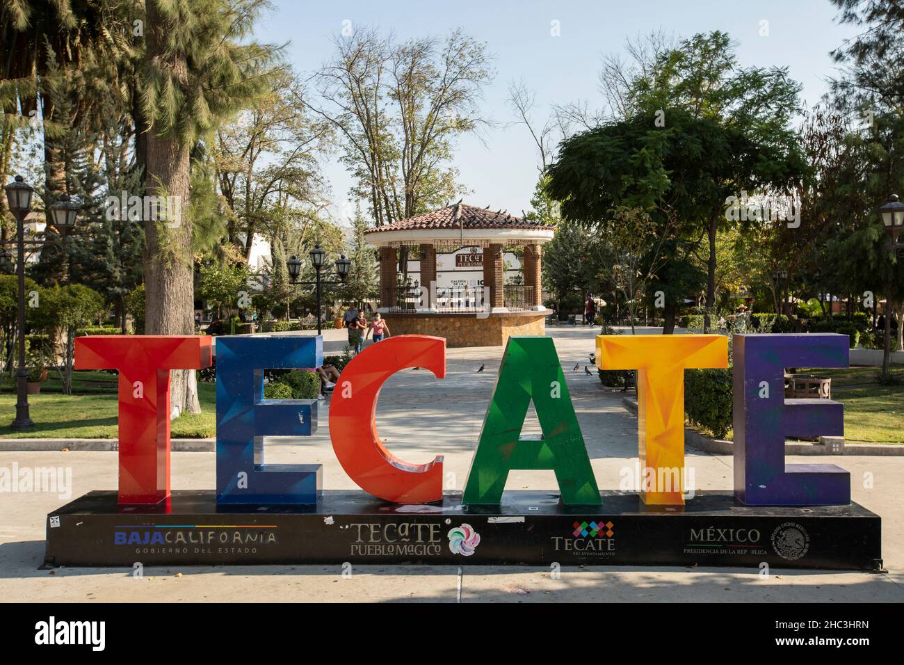 Afternoon view of downtown Tecate, Baja California, Mexico Stock Photo ...