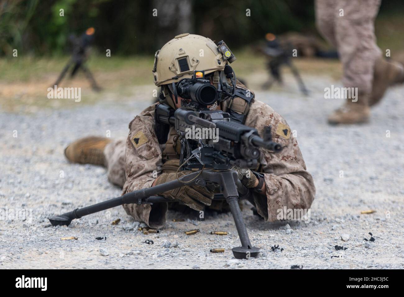 U.S. Marine Corps Cpl. Adam Wheeler, an LAV-25 light armored vehicle ...