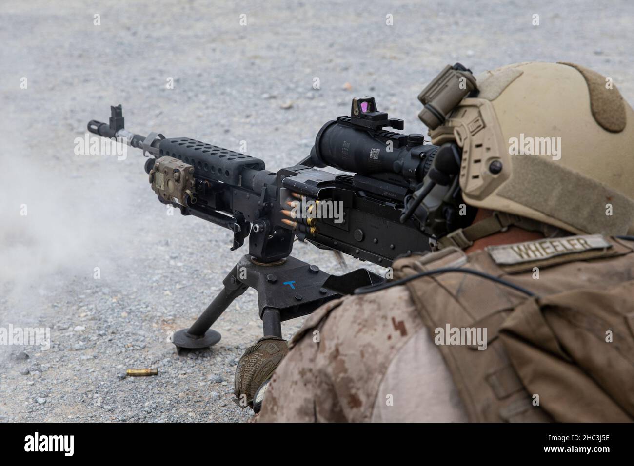 U.S. Marine Corps Cpl. Adam Wheeler, an LAV-25 light armored vehicle ...