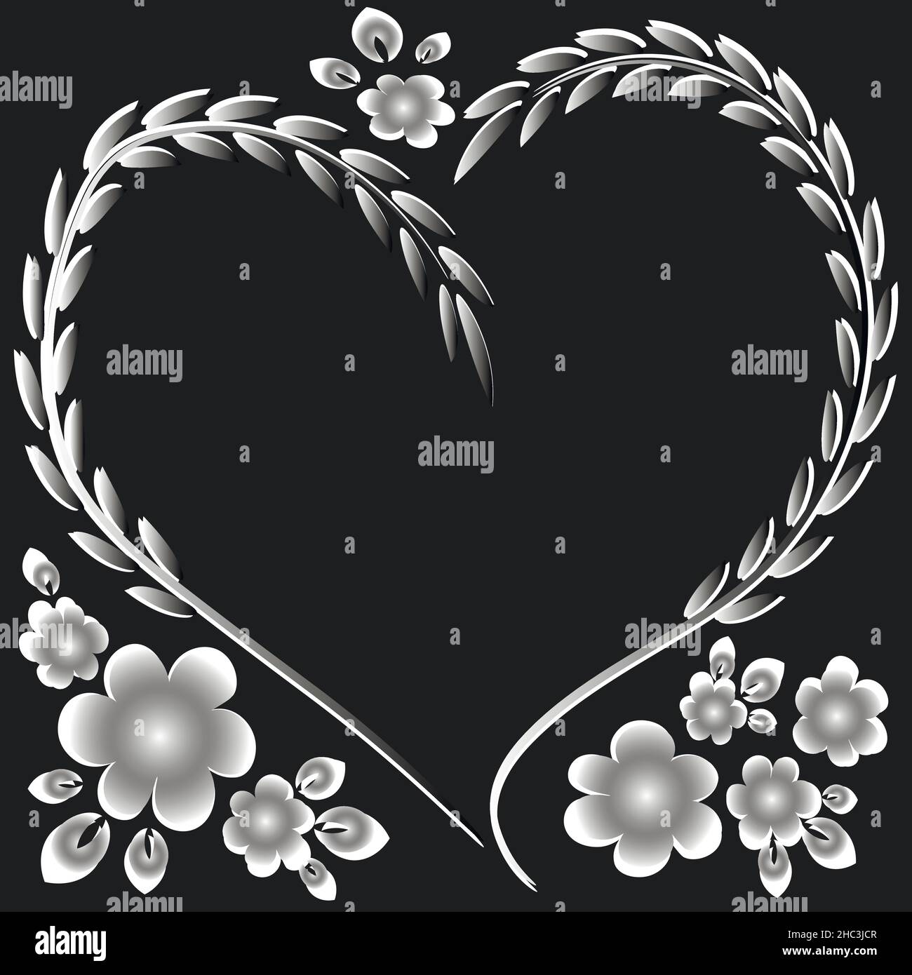 Valentines Day Clip Art Black And White Border
