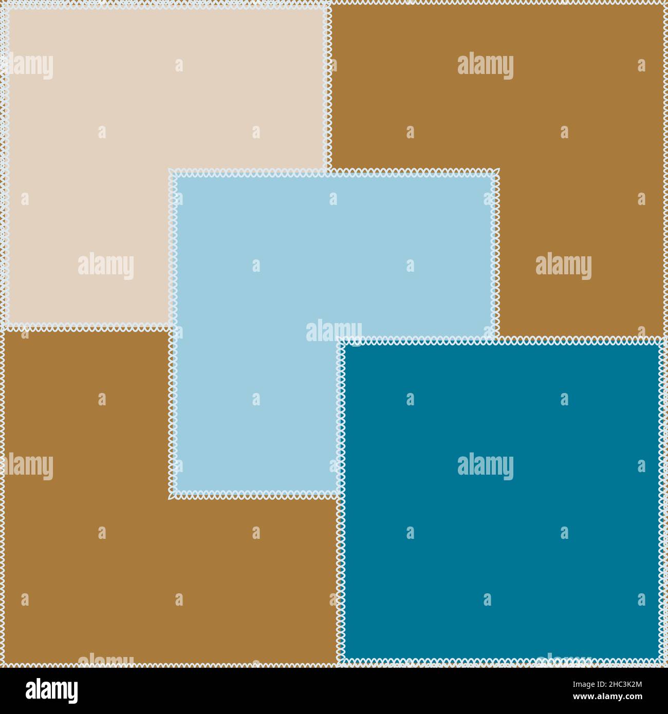 Seamless pattern on a square background - patchwork quilt. Design element of books, notebooks ...