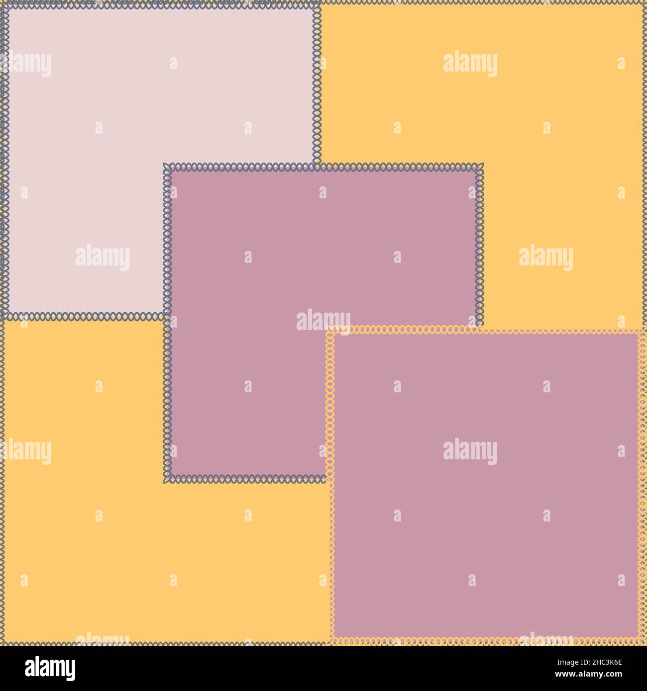 Seamless pattern on a square background - patchwork quilt. Design ...