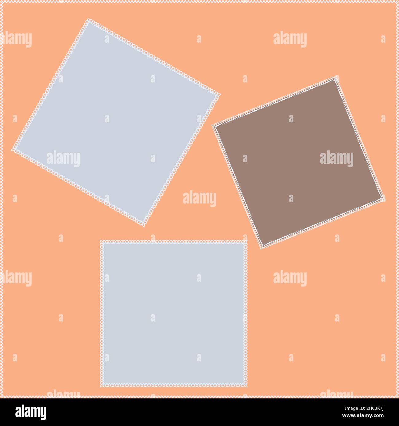 Seamless pattern on a square background - patchwork quilt. Design ...