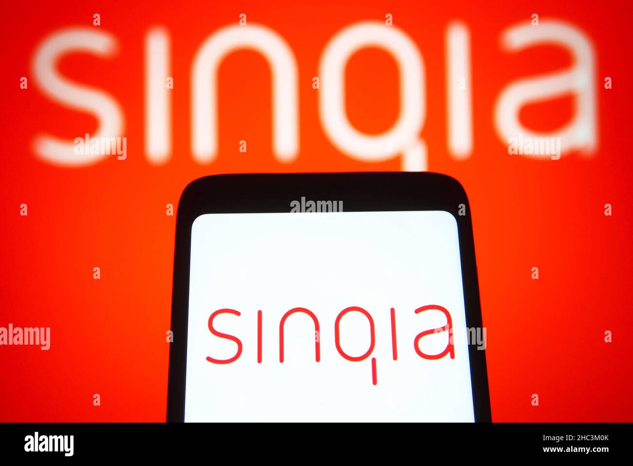 In this photo illustration, a Sinqia SA logo of a Brazilian software ...