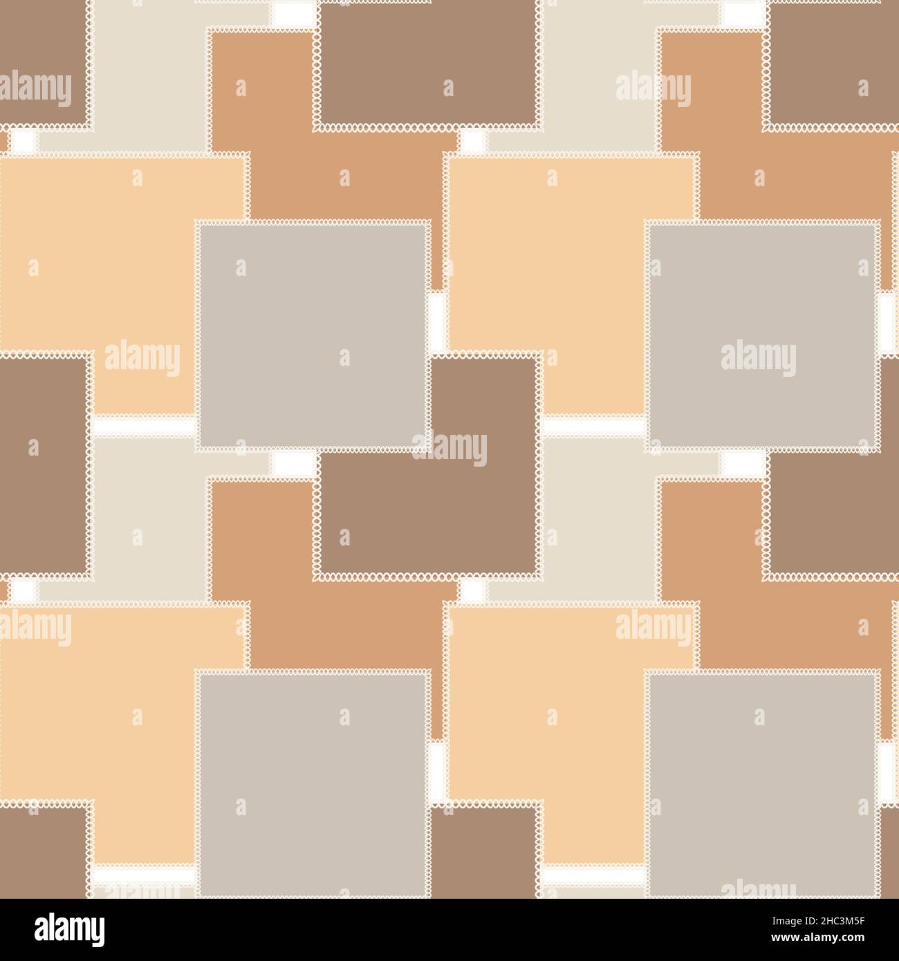 Seamless pattern on a square background - patchwork quilt. Design element of books, notebooks ...