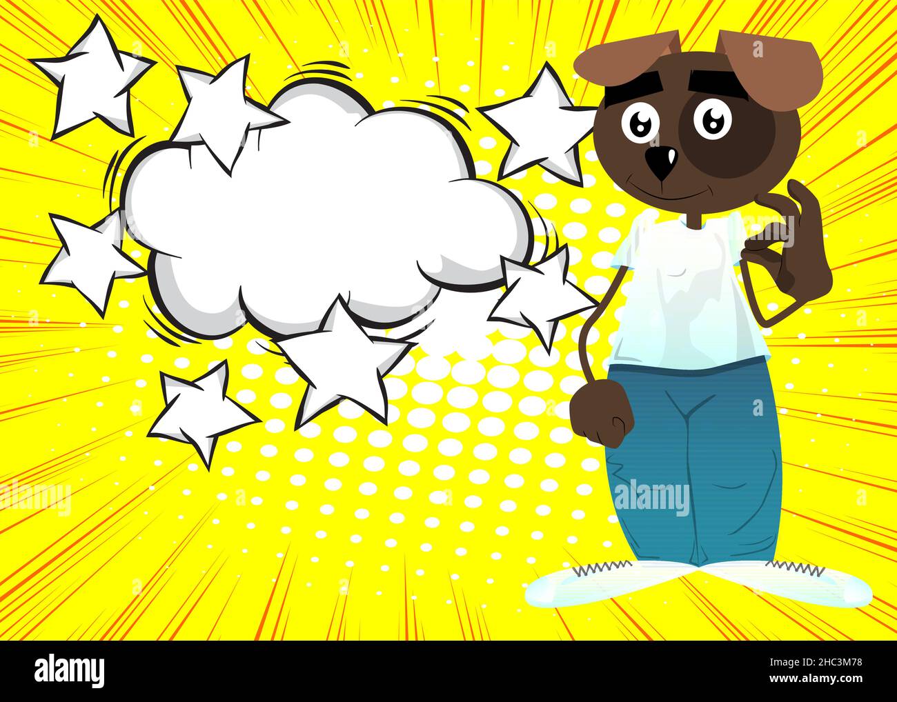 Super happy dog Stock Vector Images - Alamy