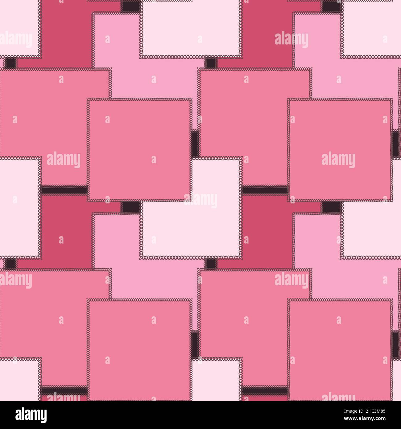 Seamless pattern on a square background - patchwork quilt. Design element of books, notebooks ...