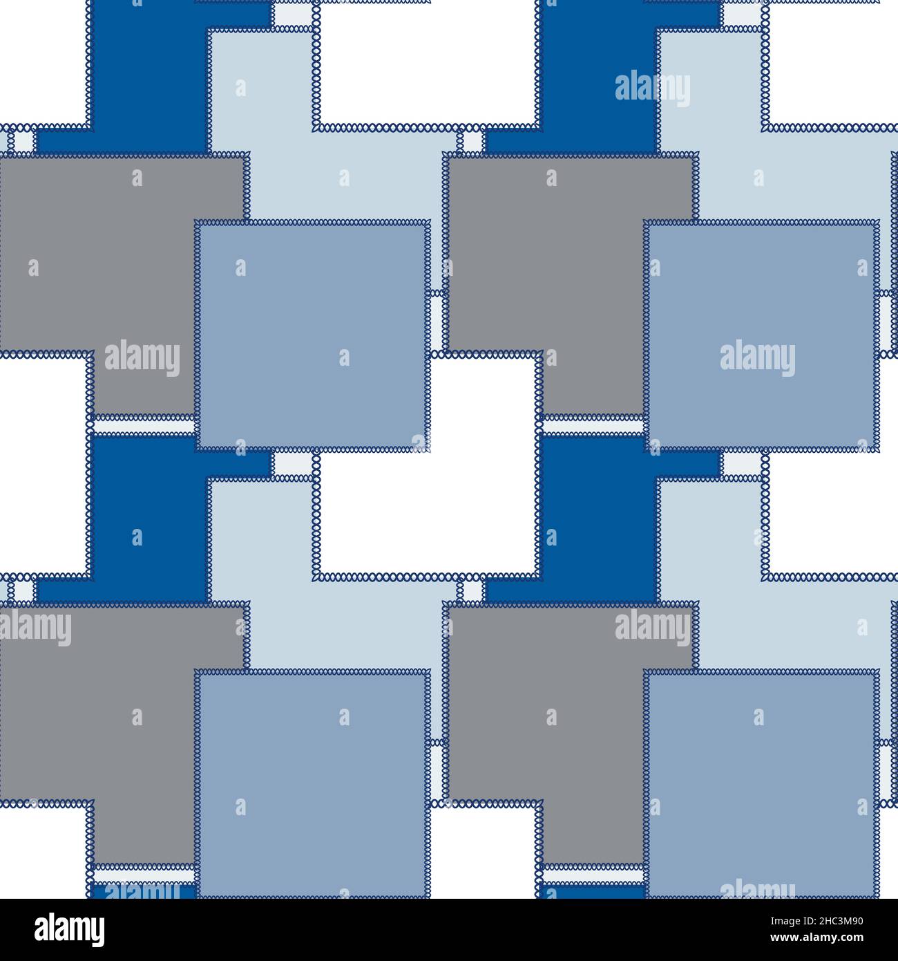 Seamless pattern on a square background - patchwork quilt. Design element of books, notebooks ...