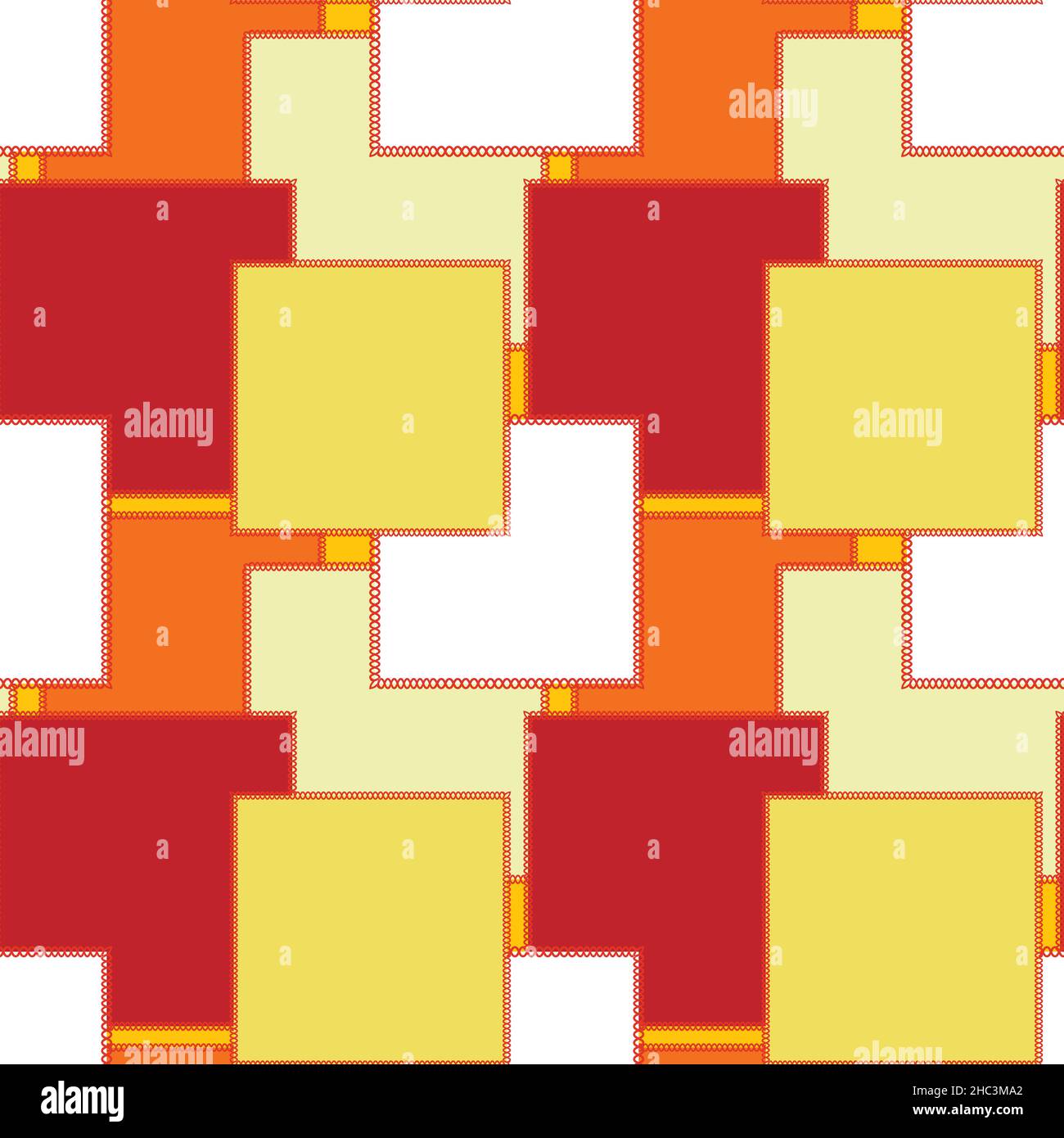 Seamless pattern on a square background - patchwork quilt. Design element of books, notebooks ...