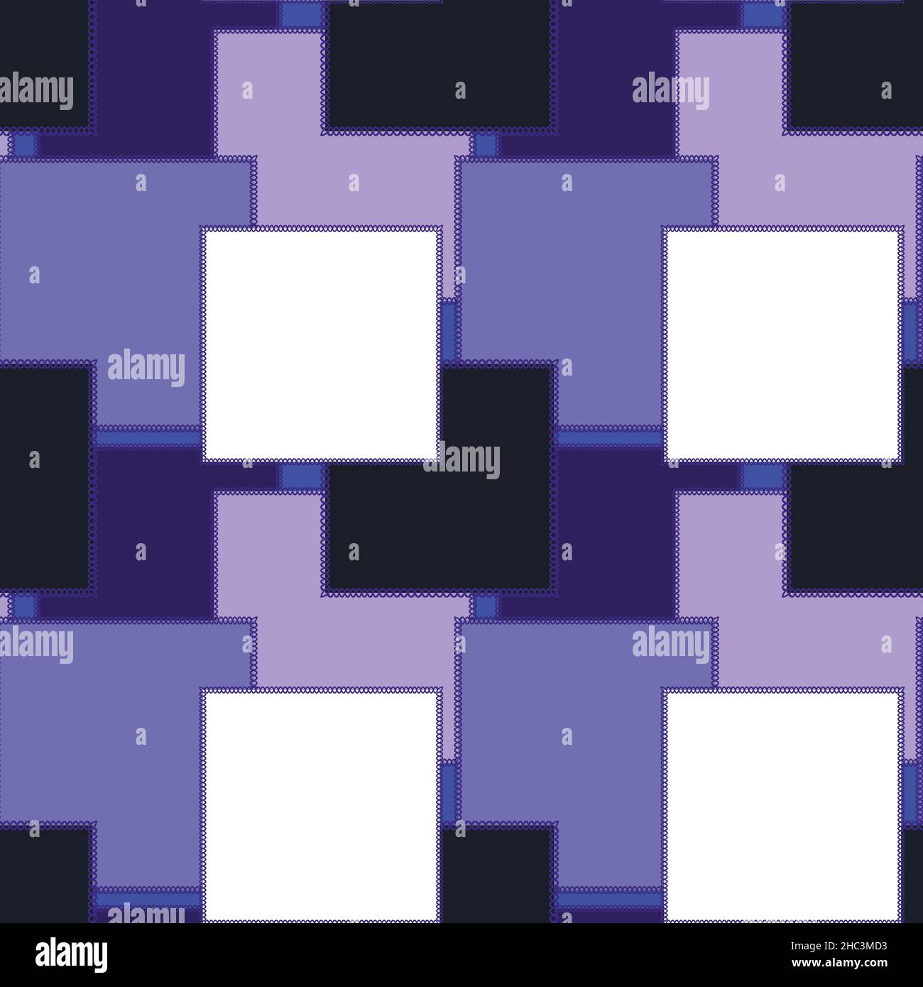 Seamless pattern on a square background - patchwork quilt. Design element of books, notebooks ...