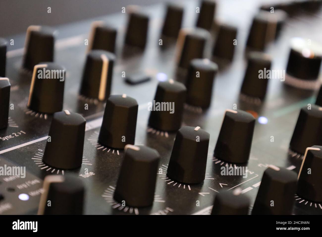electric guitar master volume knob analog synthesizer Stock Photo - Alamy