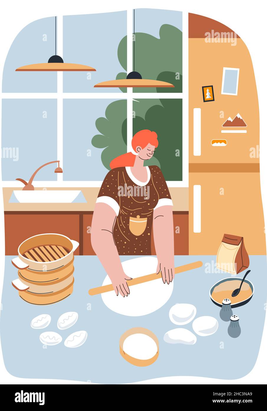 Rustic home cooking Stock Vector Images - Alamy