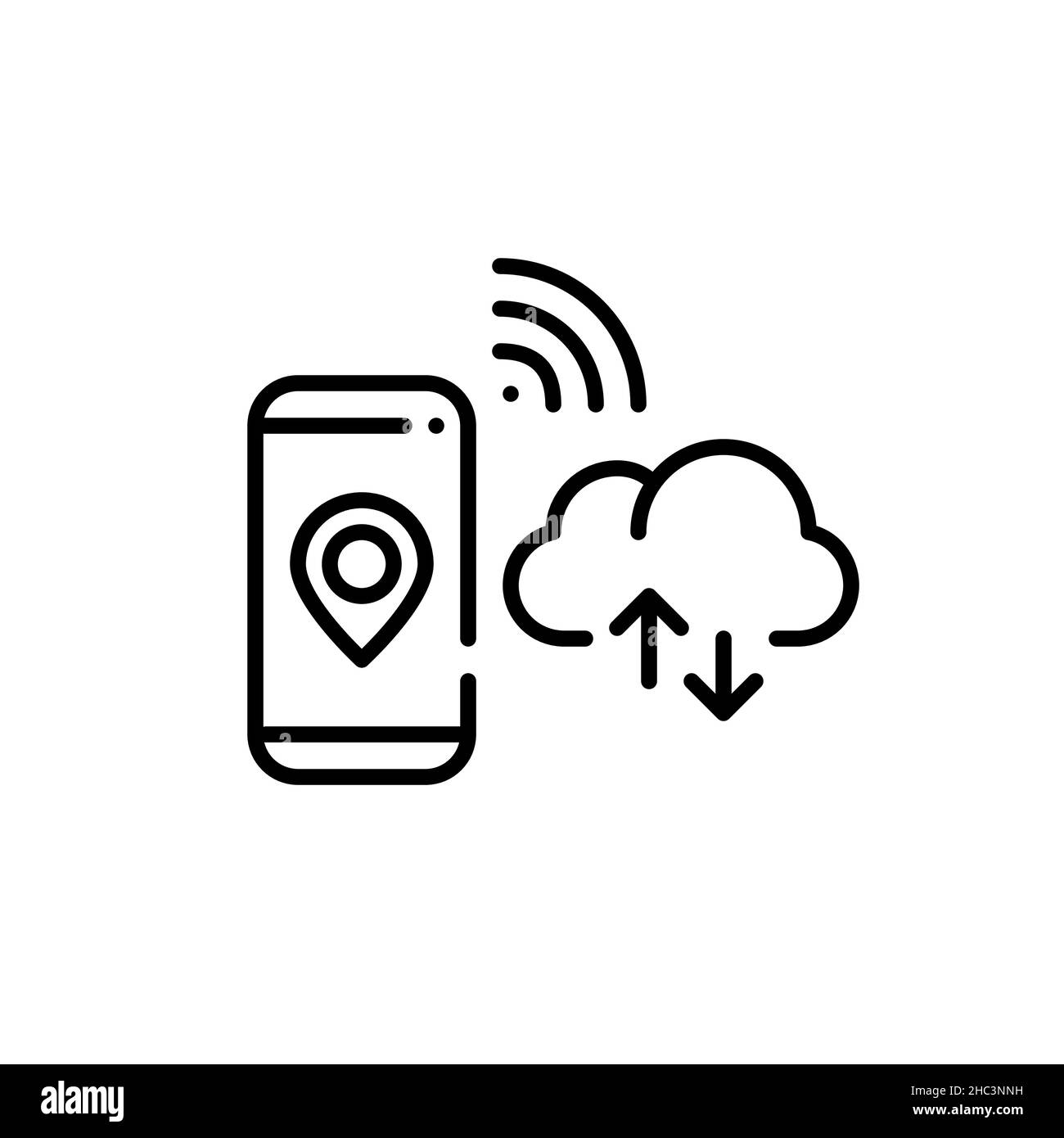 Smartphone app sharing location and connected to a cloud data storage ... Smartphone app sharing location and connected to a cloud data storage ...