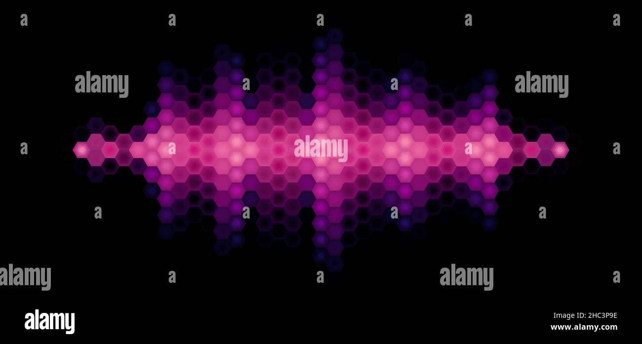 Audio or music shiny sound waveform with hexagonal filter Stock Vector ...