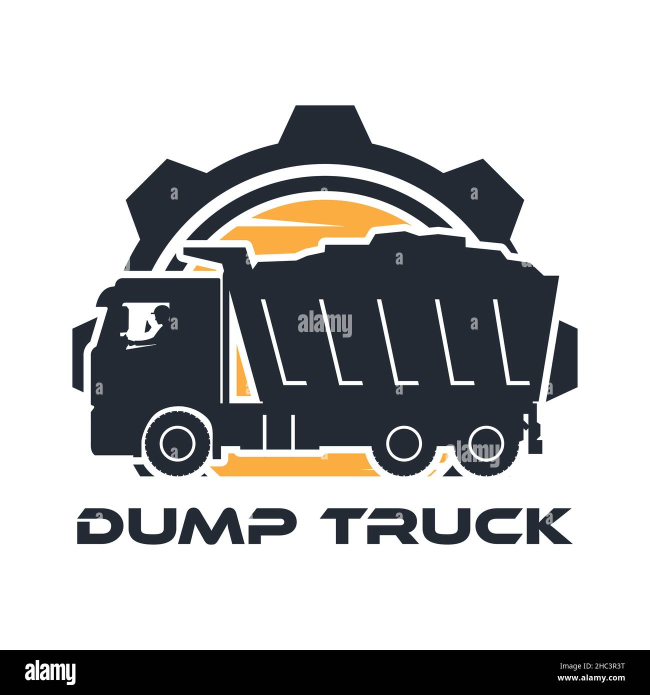 heavy machinery icon with shadows of operator driving a truck Stock ...