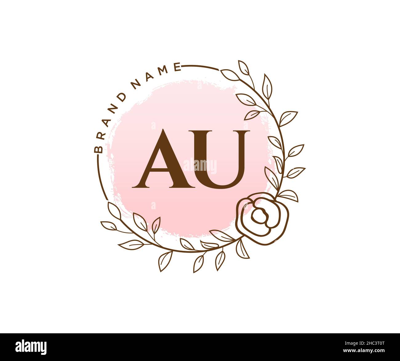 Au initials logo hi-res stock photography and images - Alamy