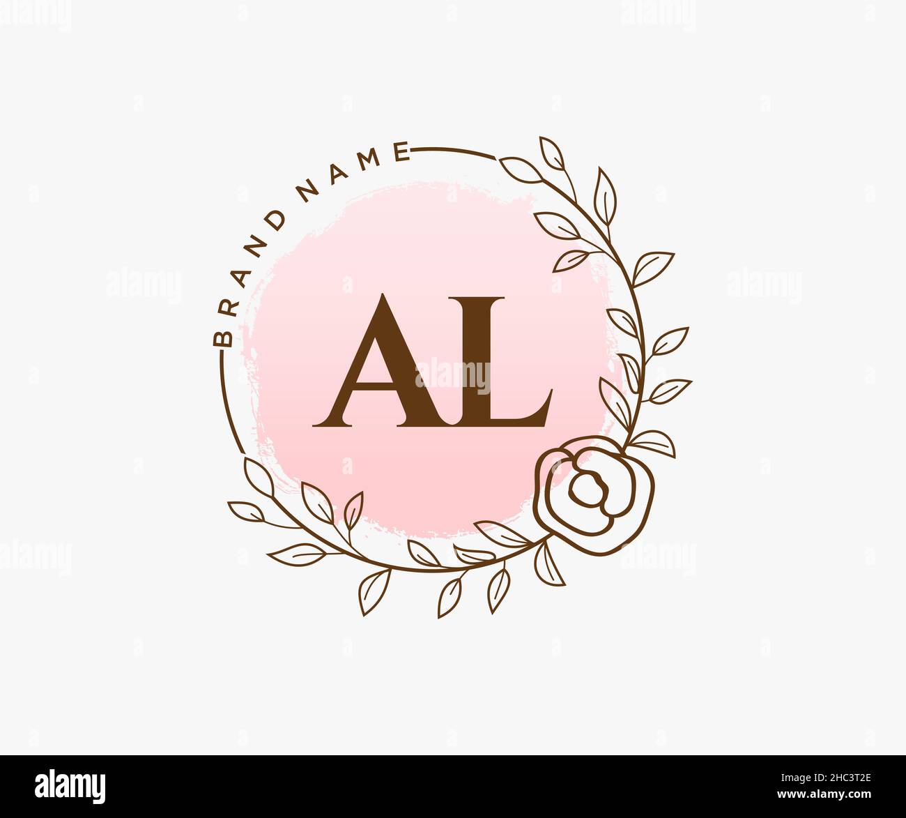 AL feminine logo. Usable for Nature, Salon, Spa, Cosmetic and Beauty ...