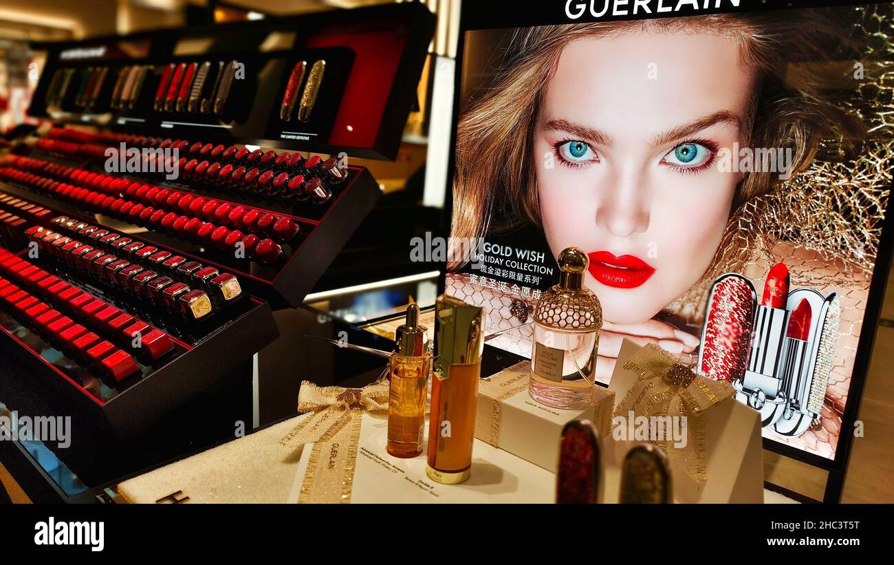 BEIJING, CHINA - DECEMBER 23, 2021 - Goods are seen at a shopping mall ...