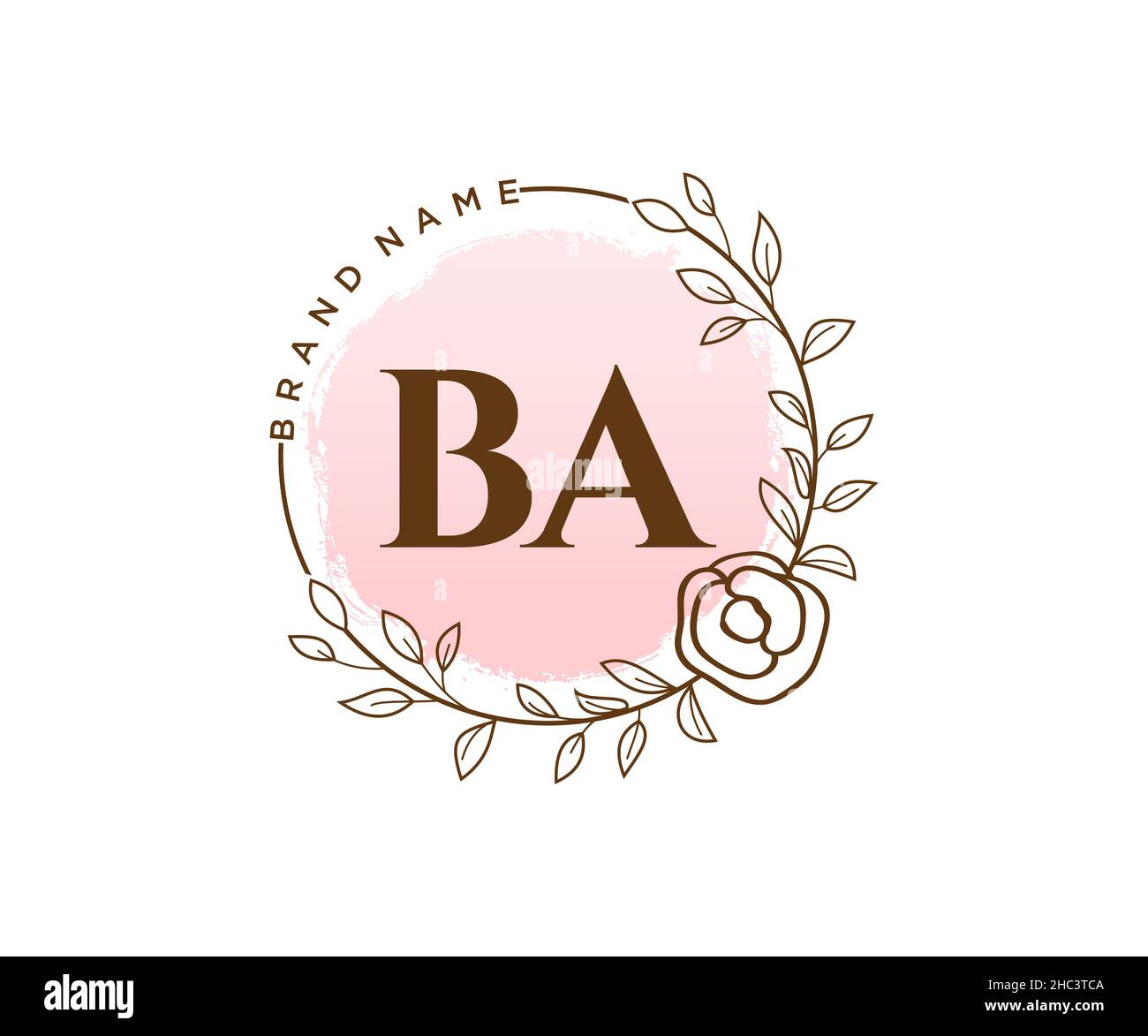 Ba minimal logo design Stock Vector Images - Alamy