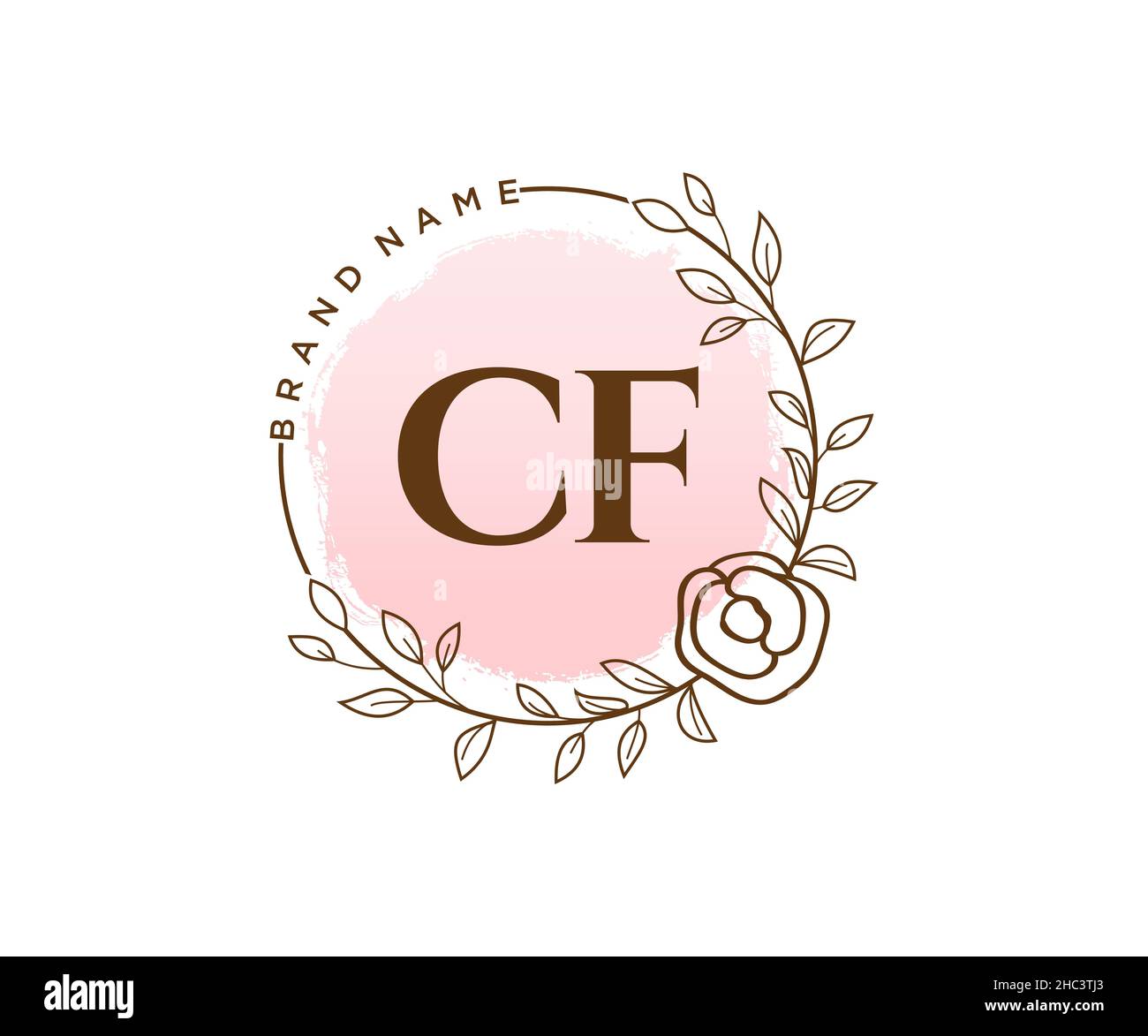 CF feminine logo. Usable for Nature, Salon, Spa, Cosmetic and Beauty ...