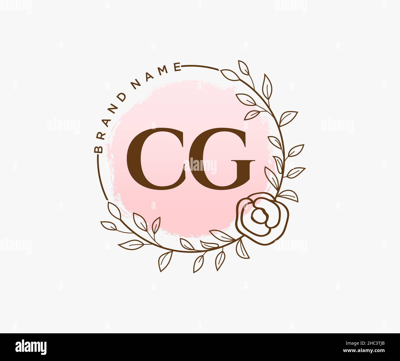 CG feminine logo. Usable for Nature, Salon, Spa, Cosmetic and Beauty ...