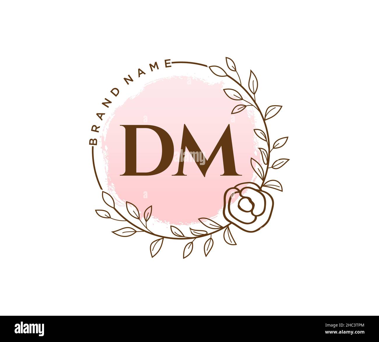 DM feminine logo. Usable for Nature, Salon, Spa, Cosmetic and Beauty ...