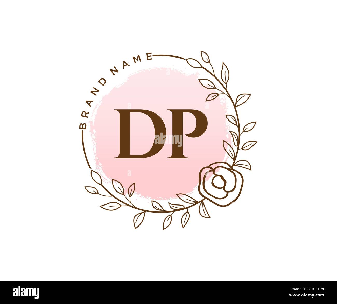 DP feminine logo. Usable for Nature, Salon, Spa, Cosmetic and Beauty ...