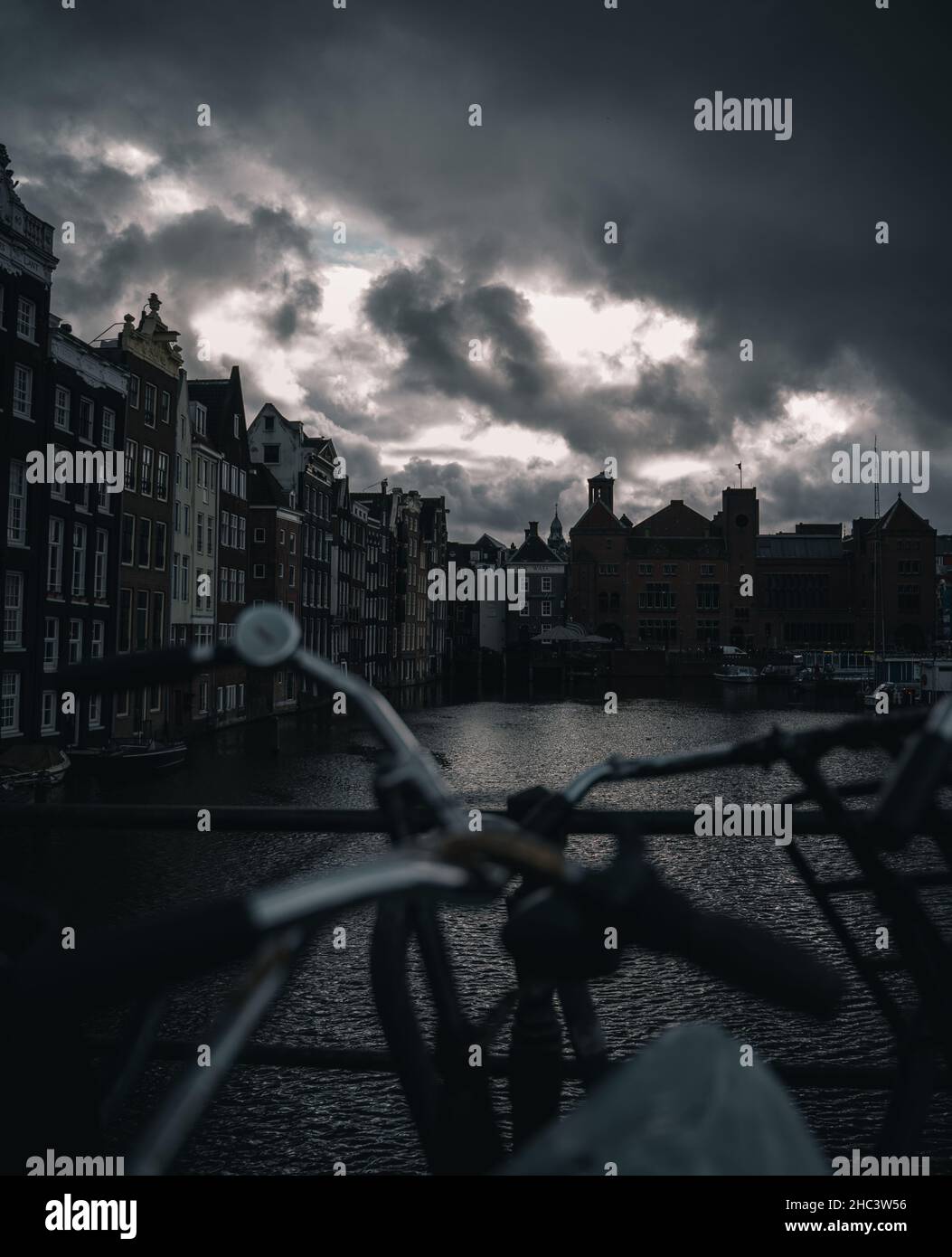 Cloudy day in Amsterdam, The Netherlands Stock Photo - Alamy