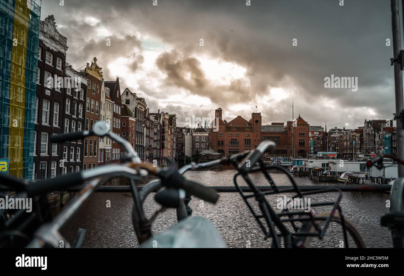 Cloudy day in Amsterdam, The Netherlands Stock Photo - Alamy