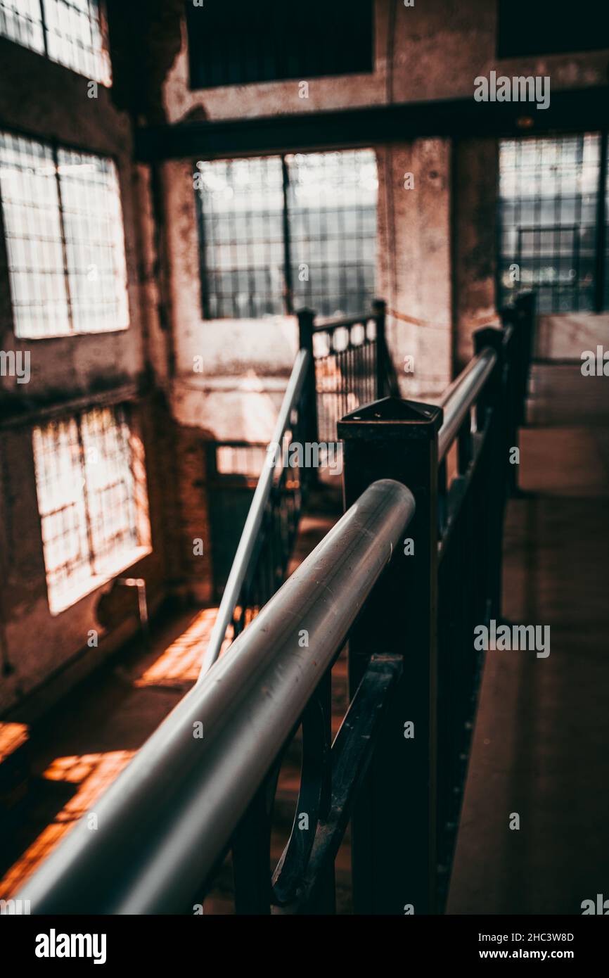 Closeup shot of the railings in the big building Stock Photo - Alamy
