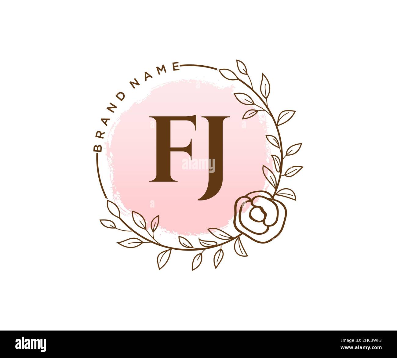 FJ feminine logo. Usable for Nature, Salon, Spa, Cosmetic and Beauty ...