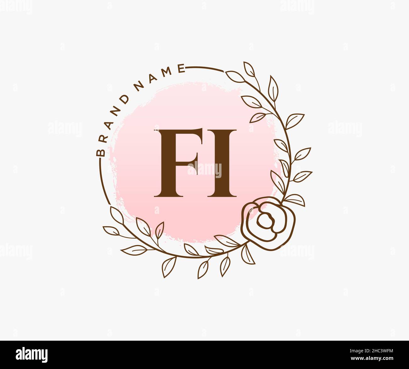 FI feminine logo. Usable for Nature, Salon, Spa, Cosmetic and Beauty ...