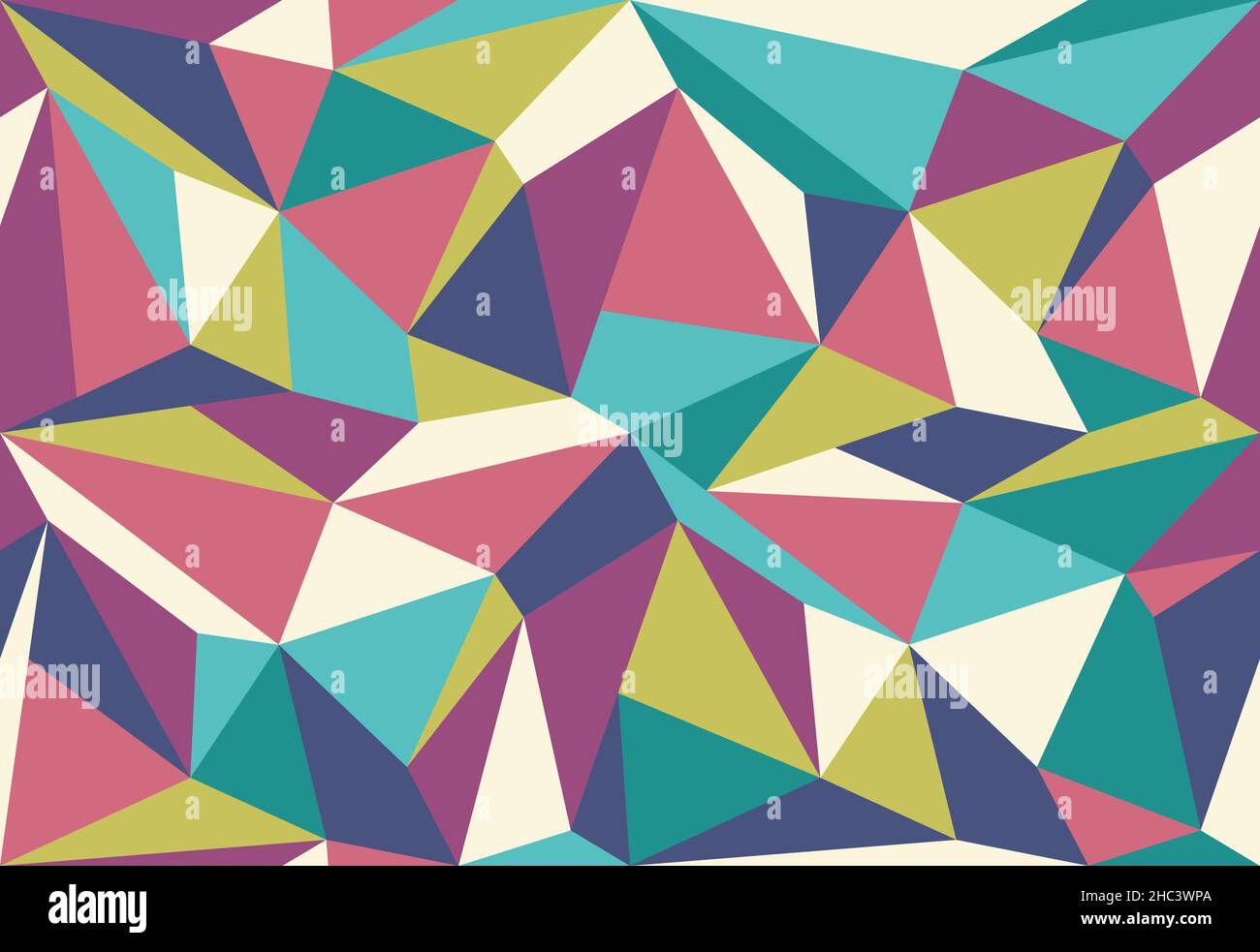 Vector geometric polygon pattern. Modern vector pattern with colorful ...