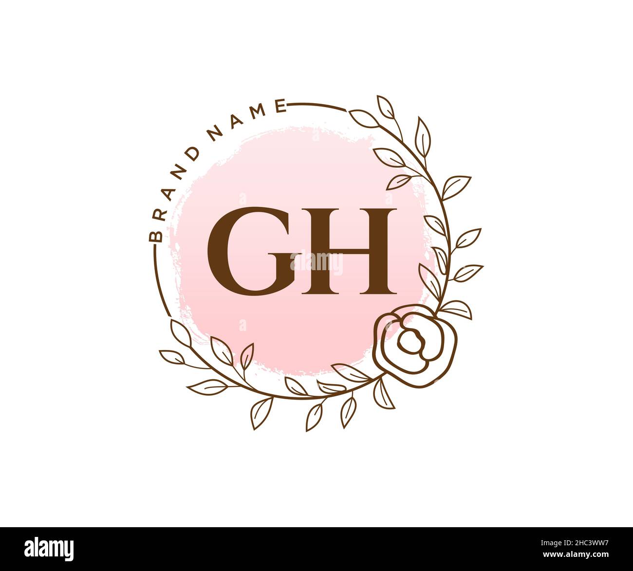 Gh minimal logo design hi-res stock photography and images - Alamy