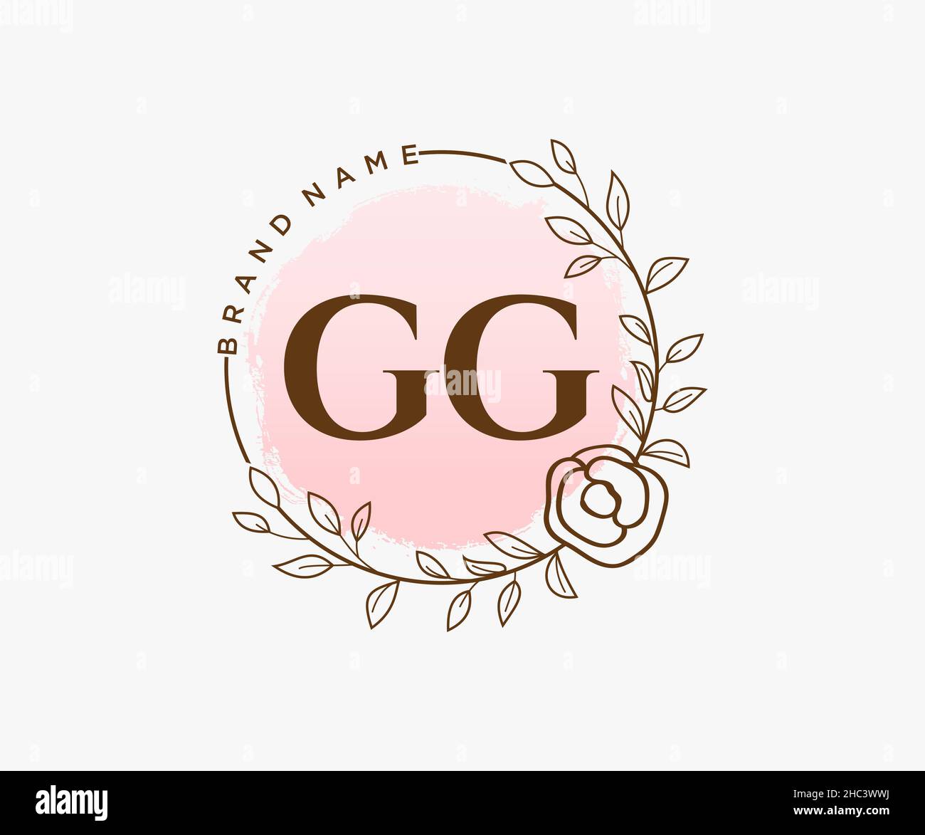 GG feminine logo. Usable for Nature, Salon, Spa, Cosmetic and Beauty ...