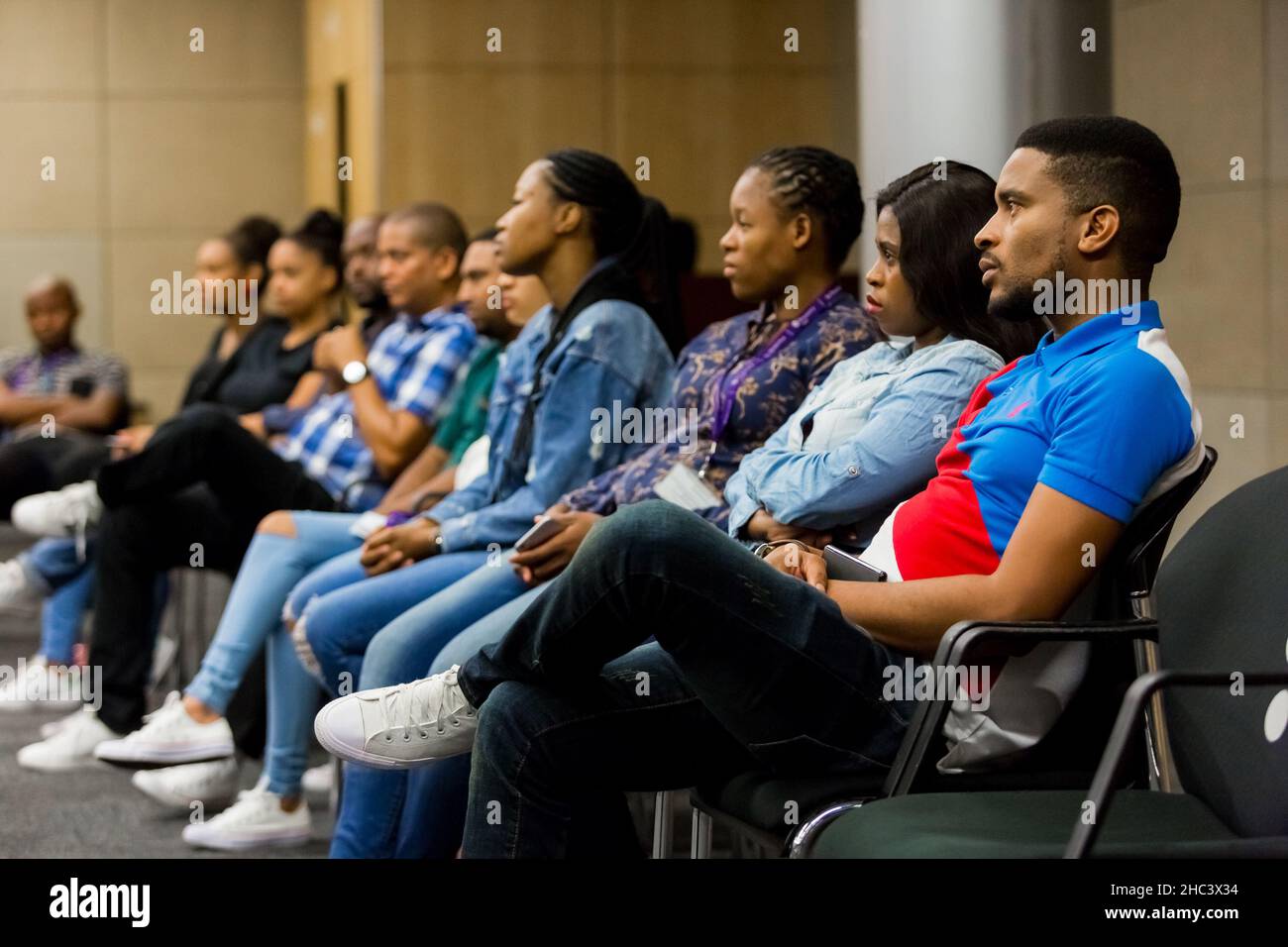 Johannesburg, South Africa - February 23, 2018: Diverse adult students ...