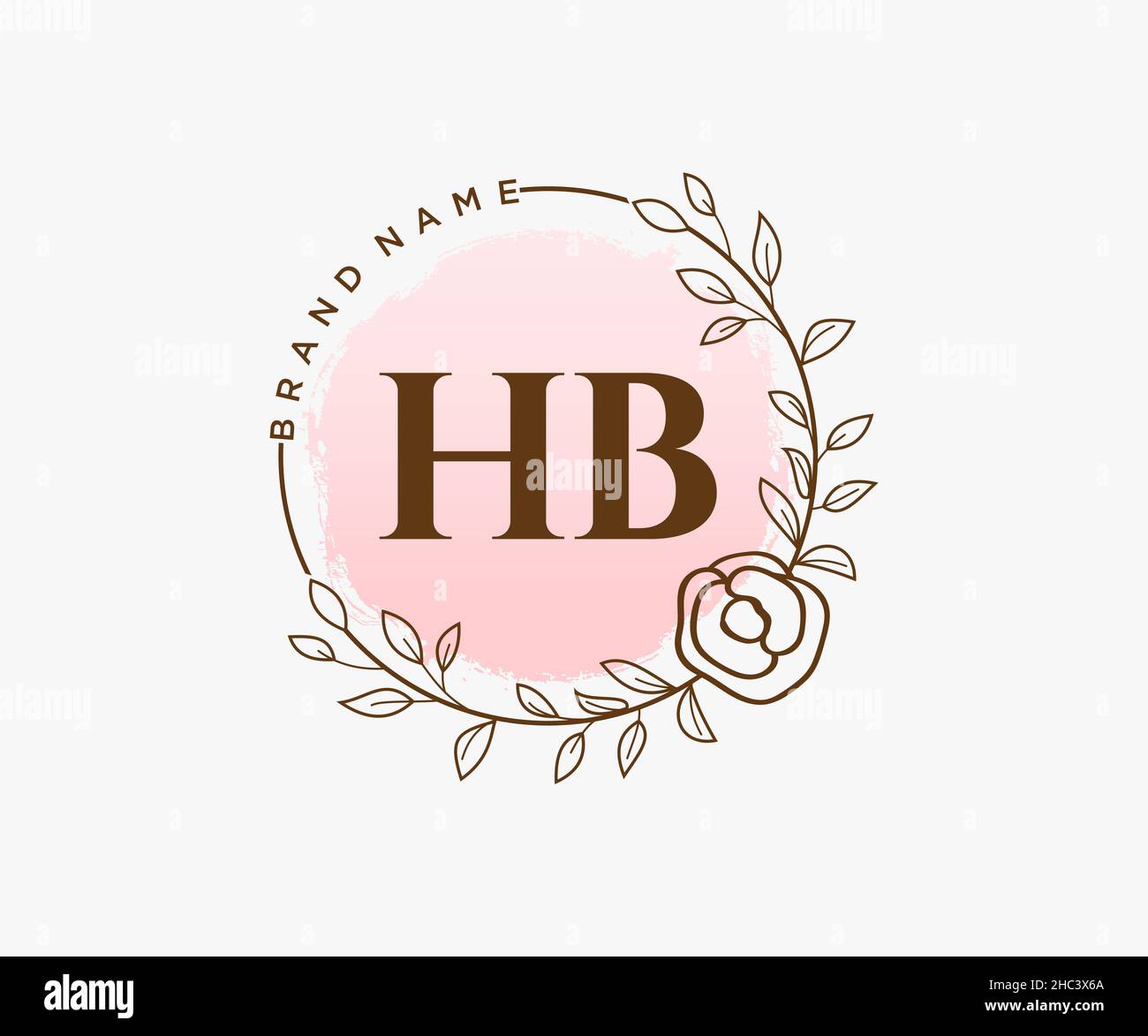 HB feminine logo. Usable for Nature, Salon, Spa, Cosmetic and Beauty ...